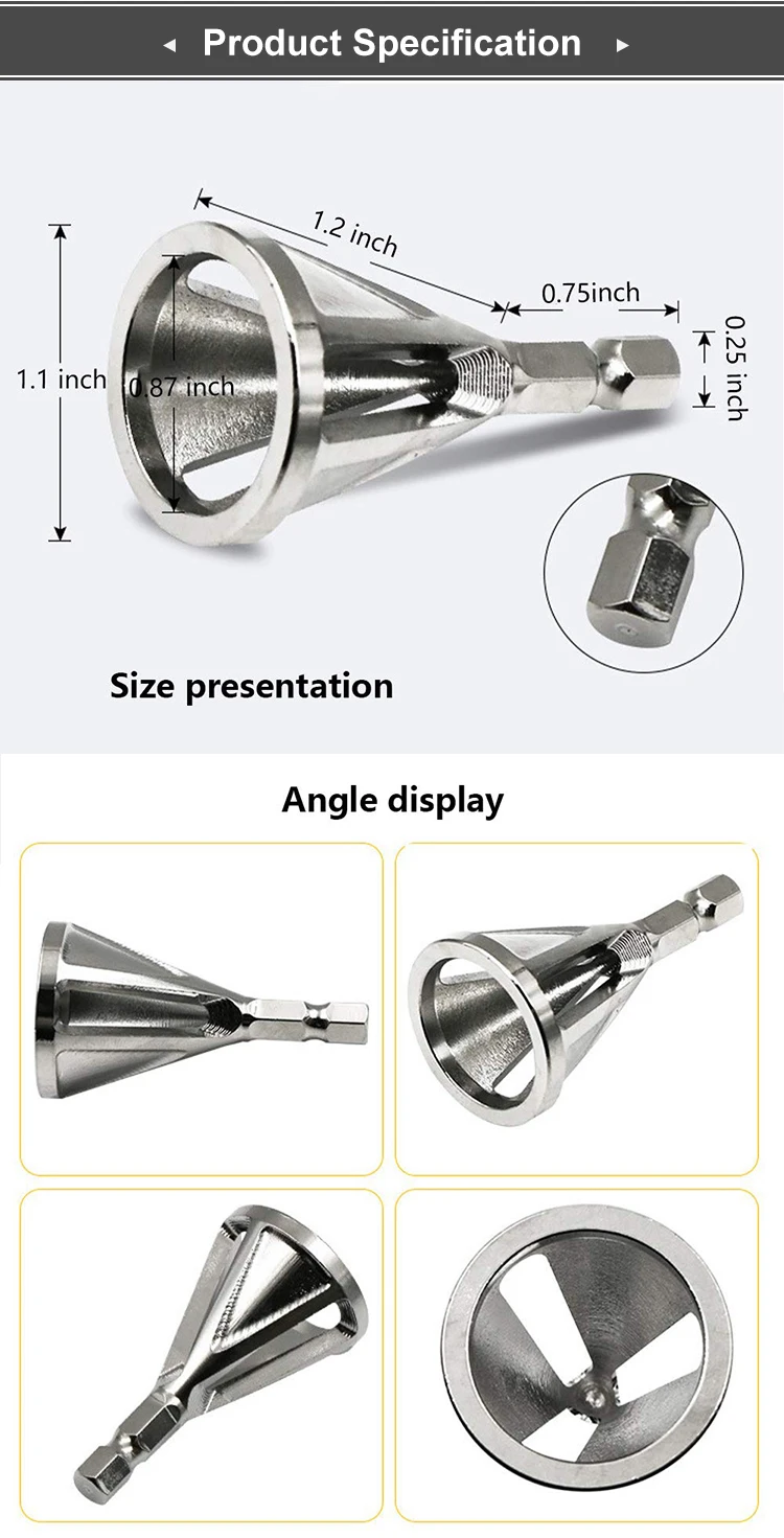 Nickel-plated Quick External Hex Shank Deburring Burr Tool Several ...