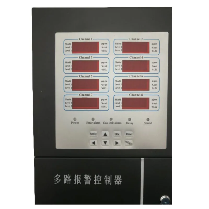 Wall Mounted Gas Detector Panel 8 Channels Gas Alarm Controller System ...