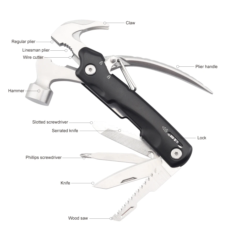 All In One Aluminum Handle Multi Hammer Tool For Outdoors - Buy Multi ...