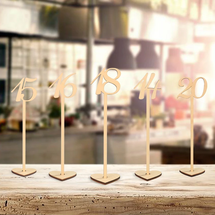 Wood Wedding Centerpieces Wooden Table Numbers For Restaurant - Buy ...