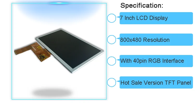 Supplier Assessment Procedures 800*480 Smart Gpu Lcd 7inch 40pin Tft Customize 7 Inch Lcd Tn ...