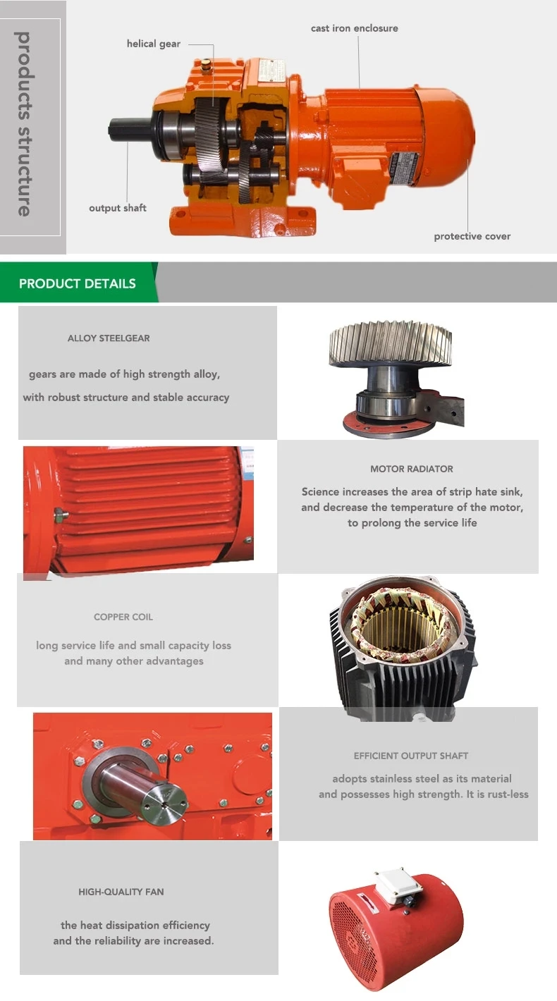 Gr/ Grf/ Grx/ Grxf Series Helical Inline Electric Motor Reductor ...