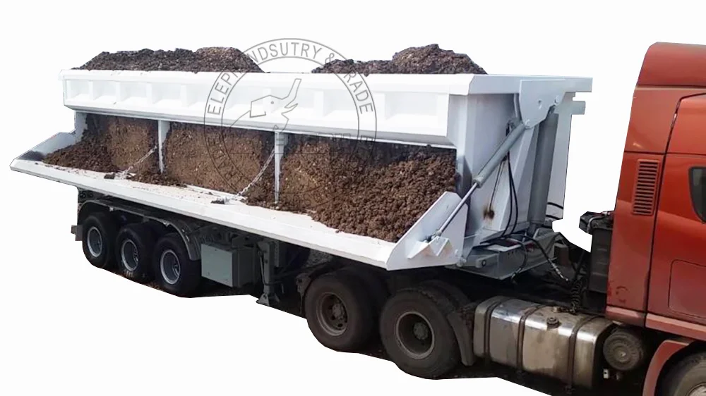 Mining Dumper Side Tipper / Rear Dumper Semi Trailer 20 Ton 25 Ton 40 ...