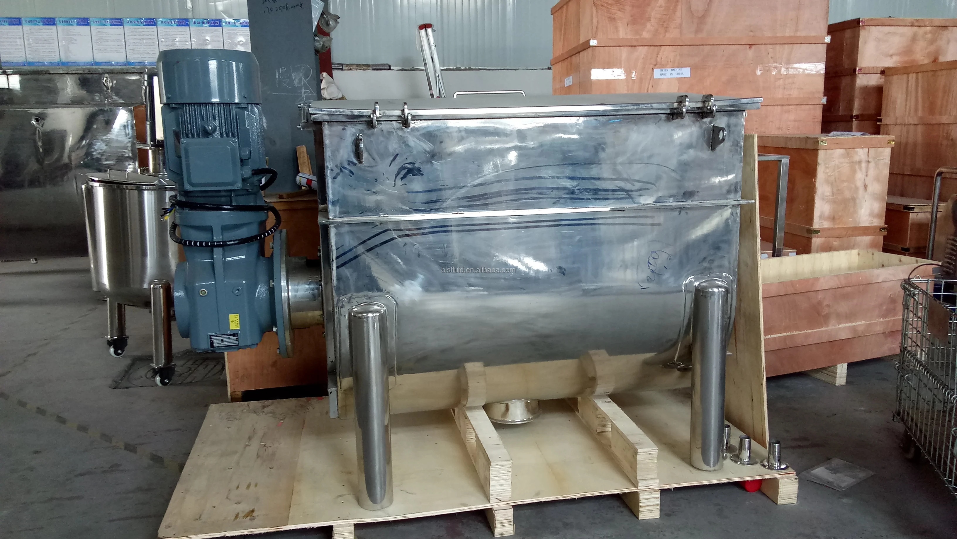 Industrial Stainless Steel Horizontal Ribbon Blender For Dry Powder ...