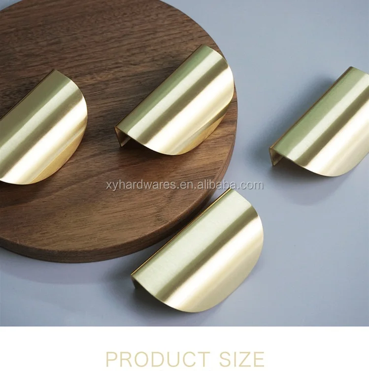 Half Round Brass Cabinet Handle Drawer Half Round Pull Handles for ...