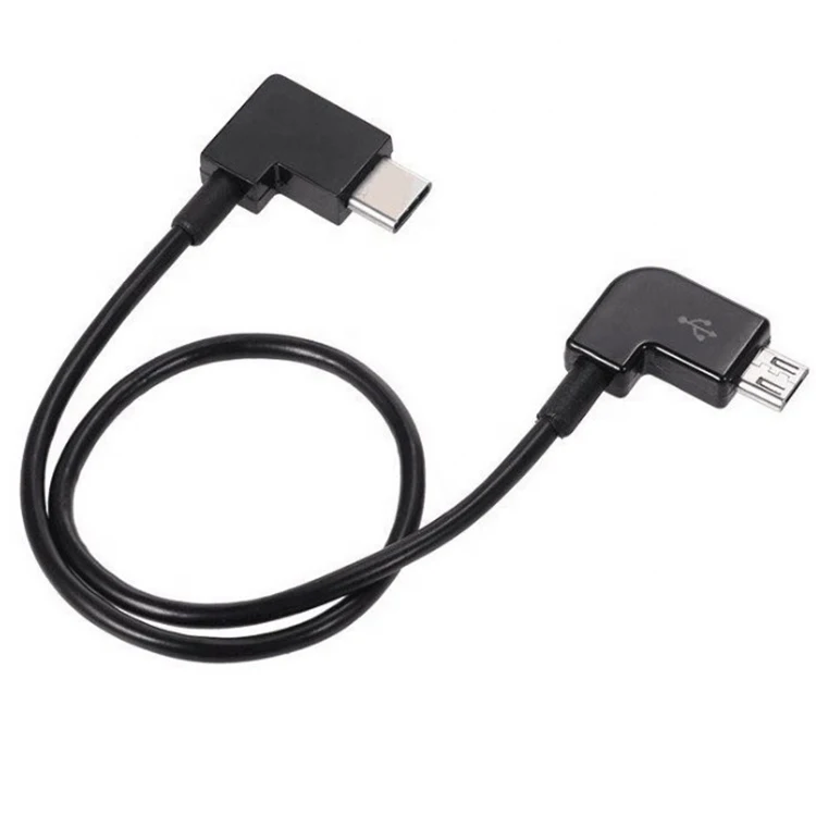 Custom 90 Degree Right Angle Micro B To Type C 3.1 Otg Usb Cable - Buy ...