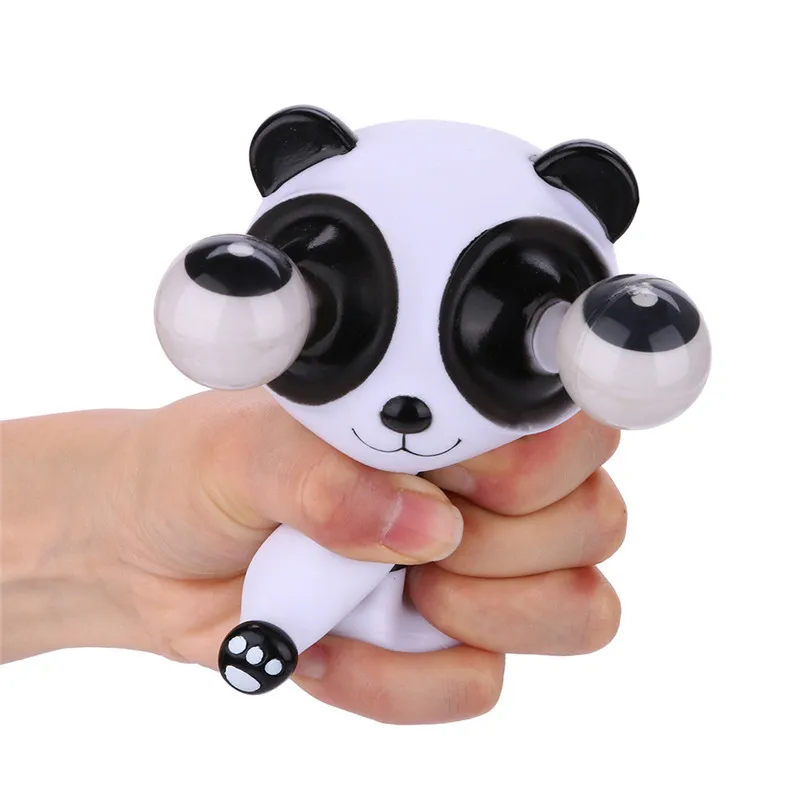 Pop Out Eyes Doll Funny Cartoon Panda Bear Woif Model Squeeze ...