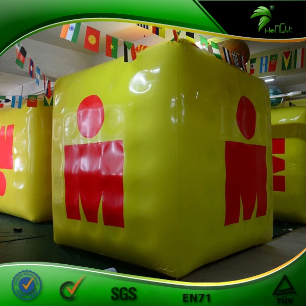 Red Inflatable Cube Shaped Buoy,Inflatable Water Mark,Swimming Pool ...