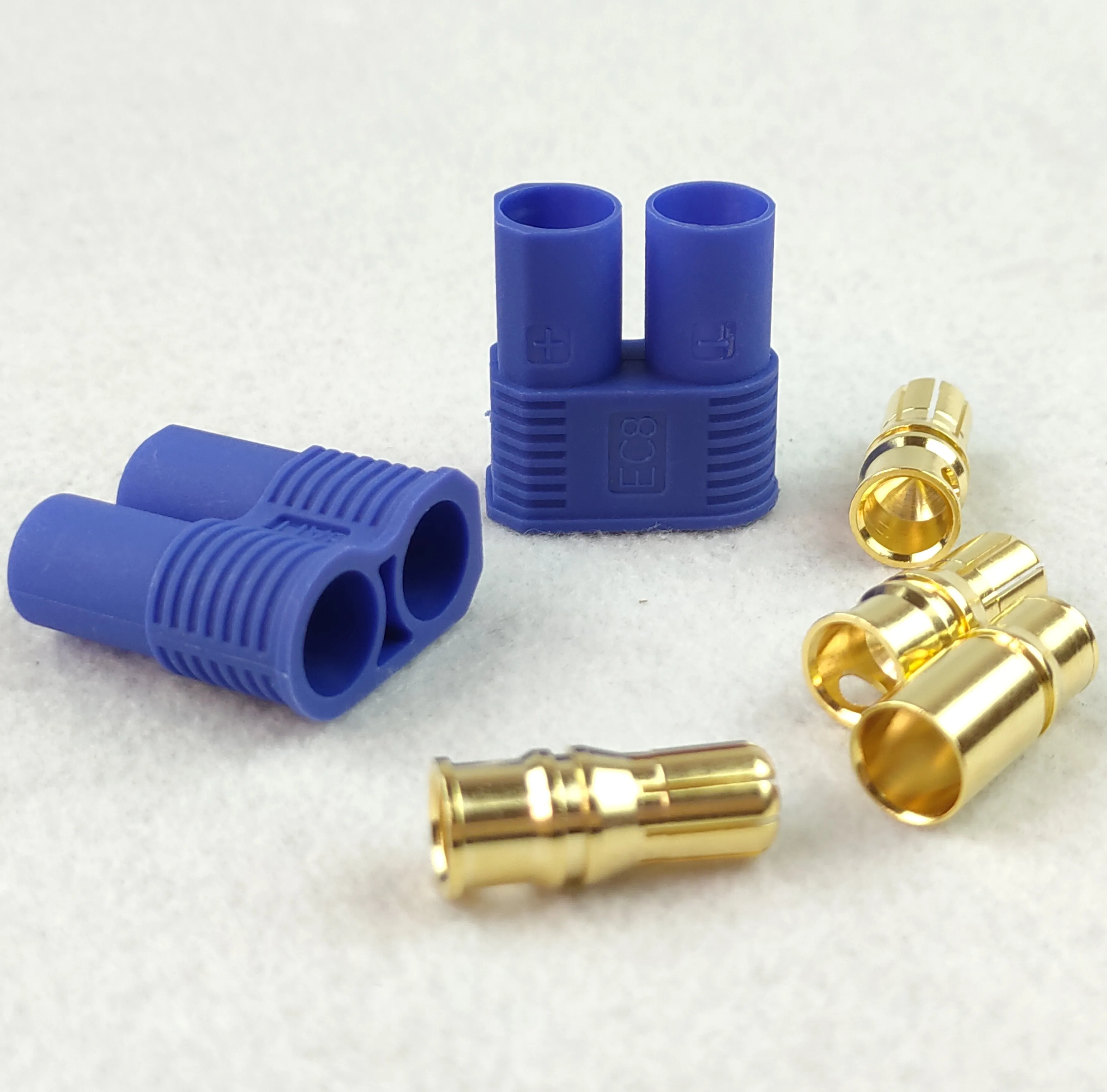 High Current Ec8 Connector 8mm Gold-plated Bullet Connector Male And ...