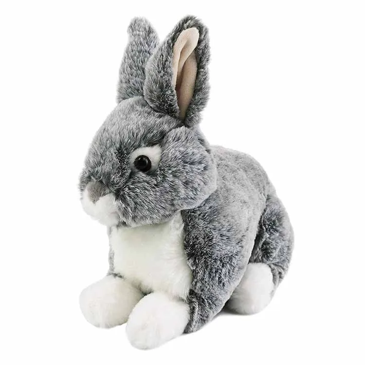 Custom Mini Rabbit Stuffed Animal Plush Toy Lifelike Cuddly Bunny ...
