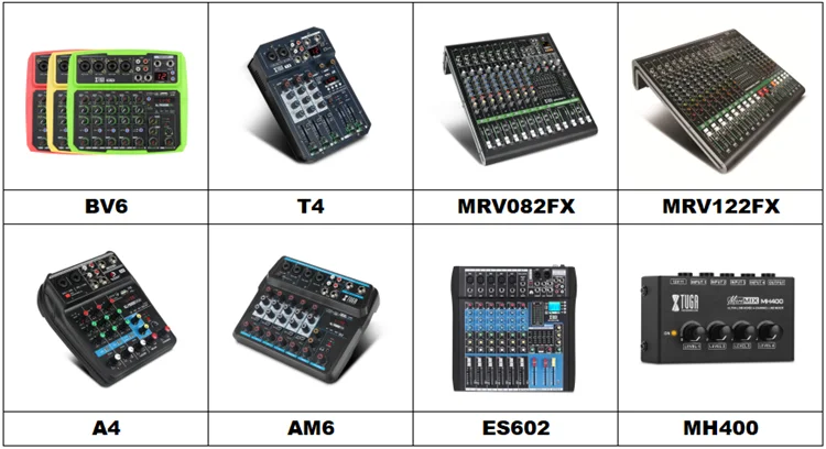 8 Channel DJ Mixer - Professional Digital Audio Eco Mixing