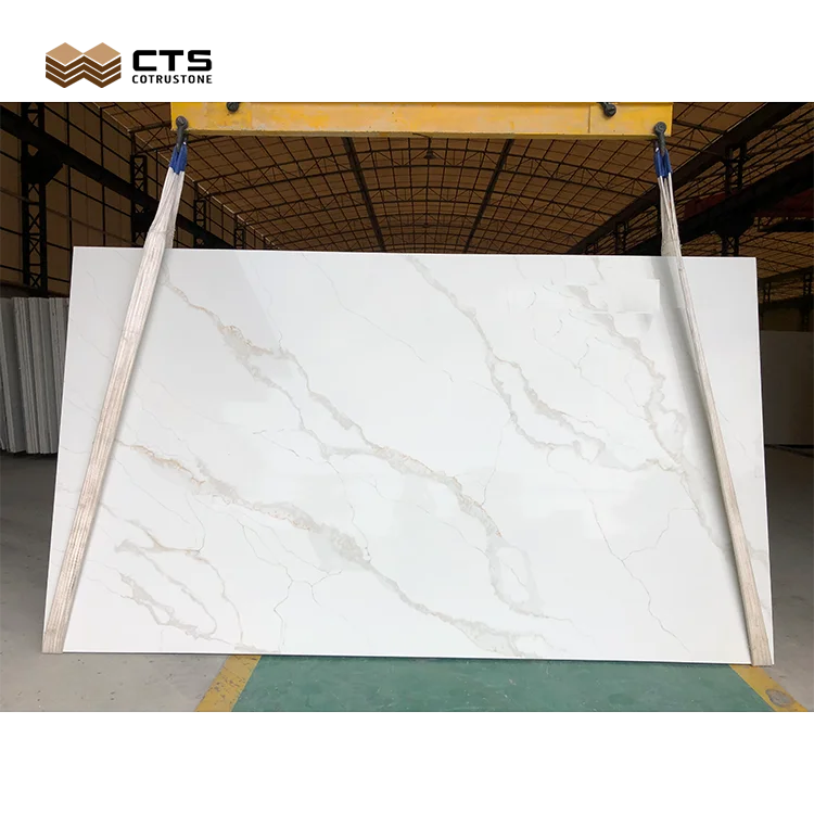 Wholesale Calacatta Storm Gold Quartz Slab - Durable & Stylish