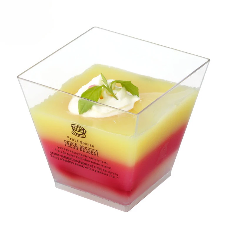 Disposable Custom Logo Clear Square Tiramisu Plastic Container - Buy ...