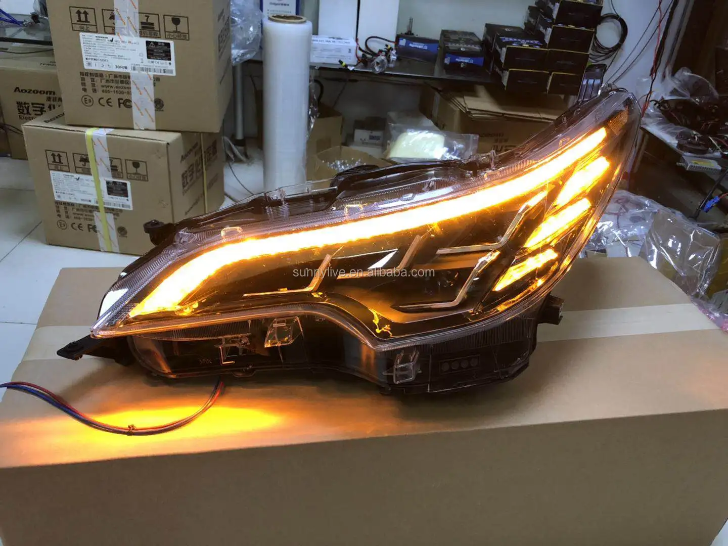 2019 Full LED Headlight for Toyota Fortuner | Black Housing with ...