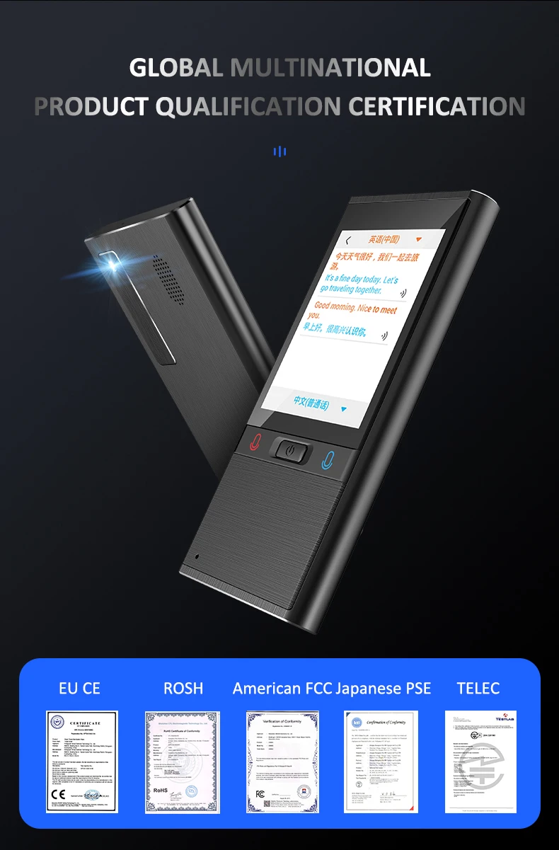 Iflytek Translator Device Vormor T9 2.8'' Touch Screen Oem 0.1s Correct ...