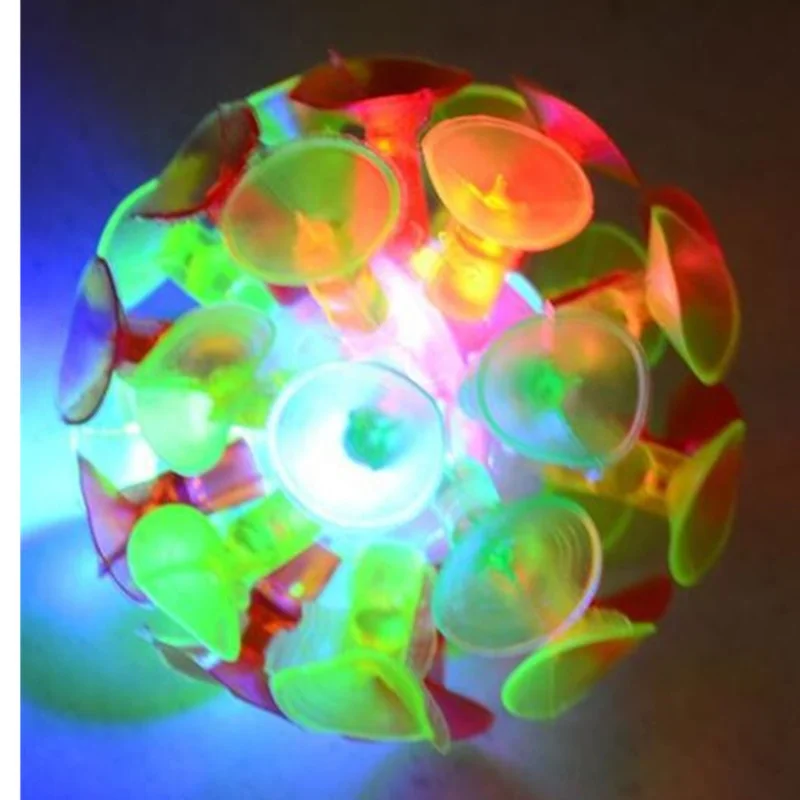 Kids Light Up Toy Sticky Ball Colorful Sucker Ball With Light Suction ...