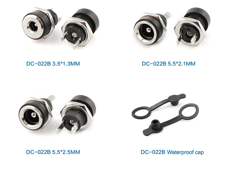 Dc-022b Dc Power Jack Socket Connector Dc022b 5.5*2.5mm 2.1mm 2.5 ...