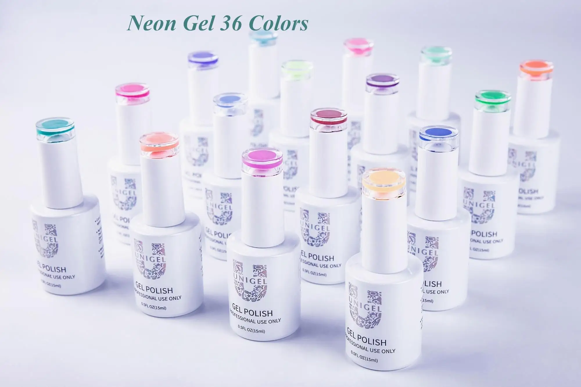 Unigel Nail Gel Polish Collection - 36 Colors of UV Neon
