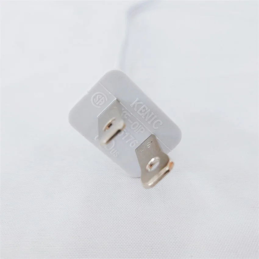 2 Pin US Plug Flat 2x0.824mm2 SPT 2 PVC Insulated Lamp Light Power Cord ...