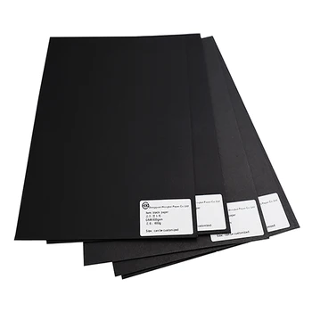 A4 Black Paper 110g High Stiffness Black Paper Raw Black Parchment Core ...
