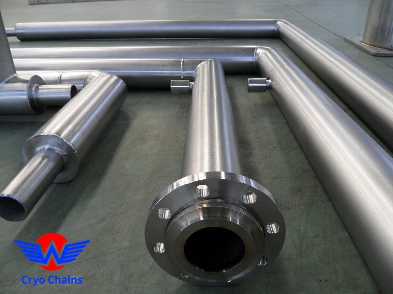 Sus304 Stainless Steel Dn50 Ln2 Lar Lco2 Lox Transfer Vacuum Pipeline ...