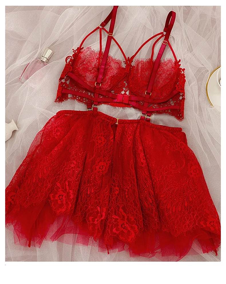 Shop Our Women Sexy Lace Transparent Nighty Sleeping Wear