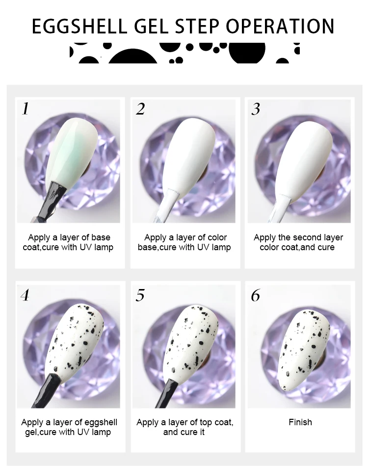 Hs Custom Logo 8ml Nail Art Quail Egg Gel Nail Polish Long Lasting ...