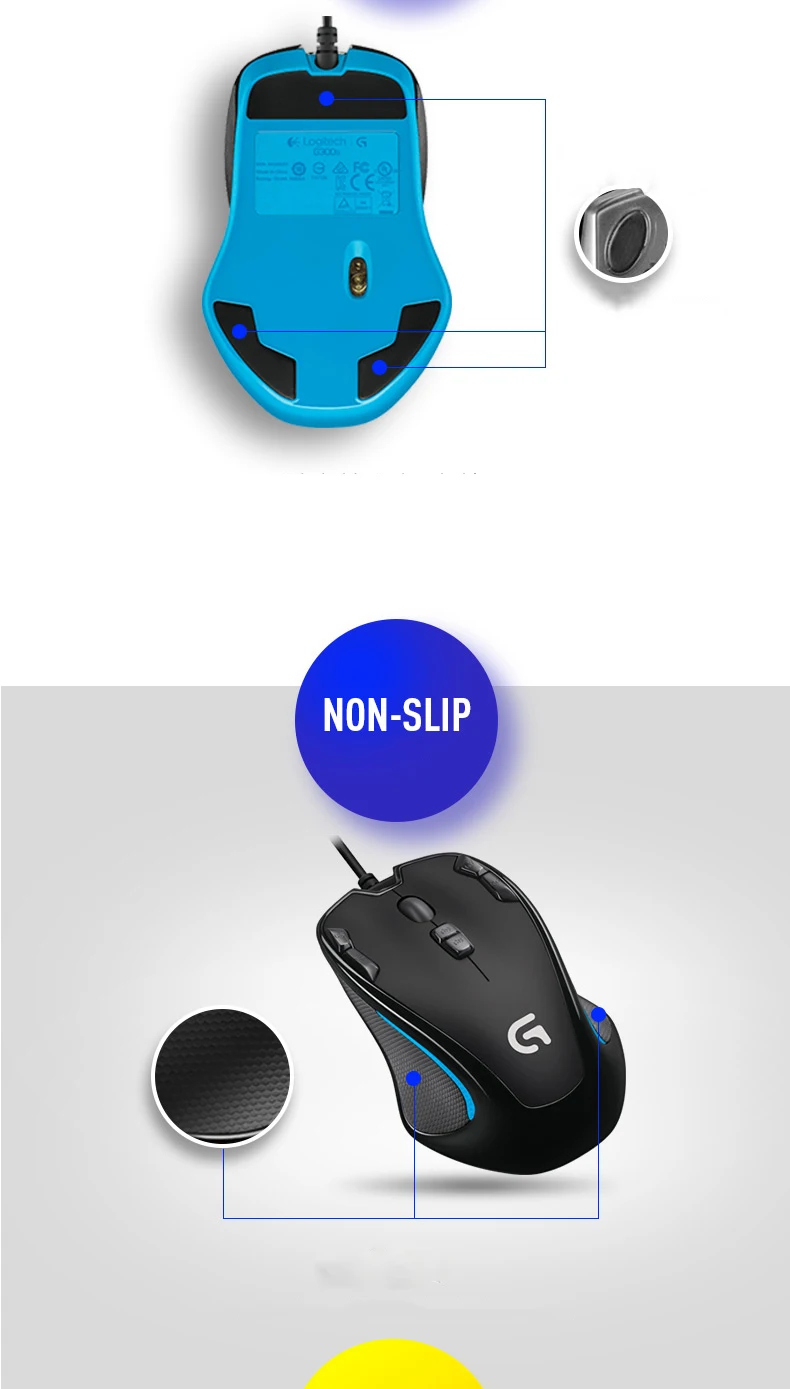 Logitech G300s Optical Ambidextrous Gaming Mouse 9 Programmable Buttons Onboard Memory - Buy ...