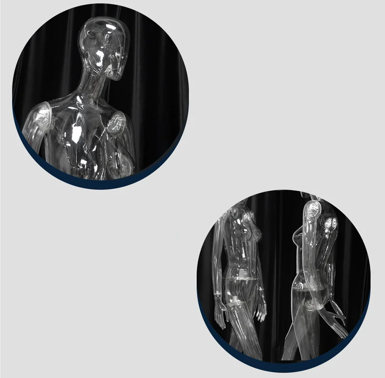 Shop Our Modern Fiberglass Mannequins - Transparent & Adjustable