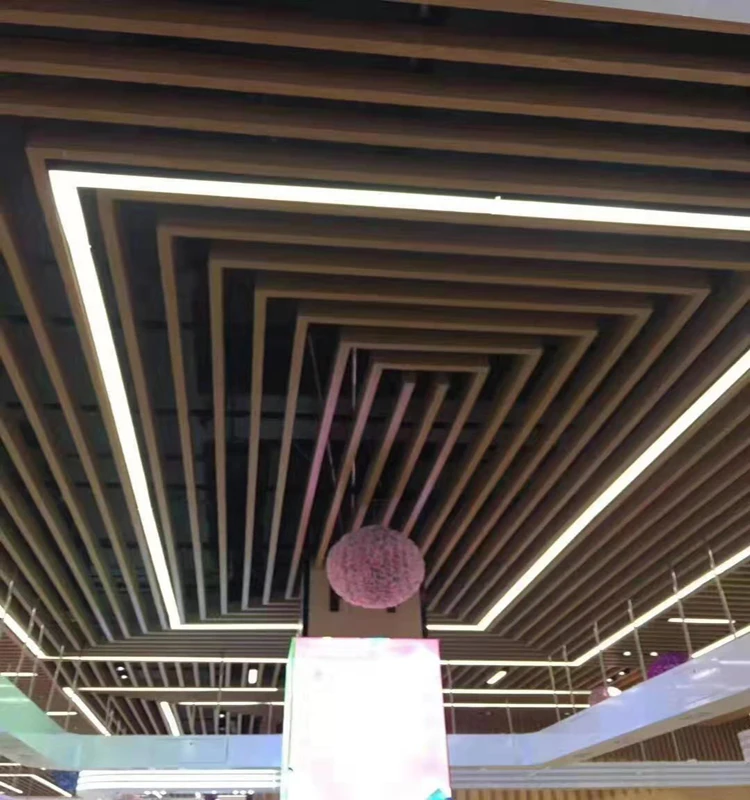 Strip False Ceiling Tile Hollow Ecological Wood Batten Engineered - Buy ...