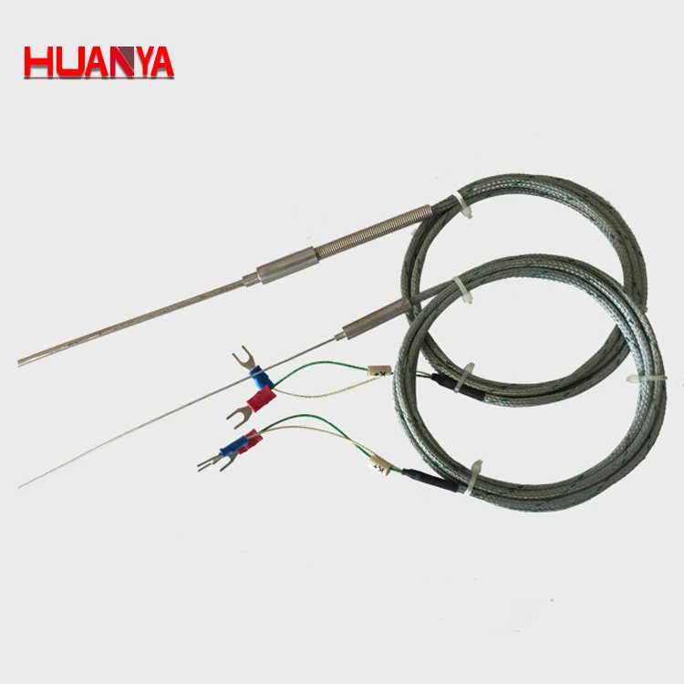 K/J/PT100 Type Flexible Thermocouple Probe with Insulated Lead Wire