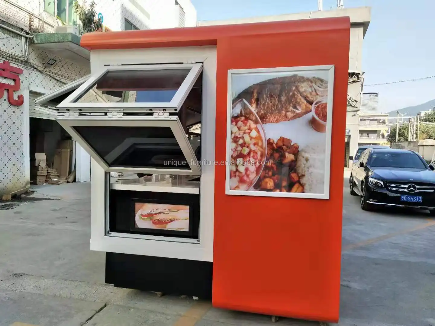 Mobile Food Stand Kiosk Design - Modern Eco-Friendly Coffee & Ice Cream ...