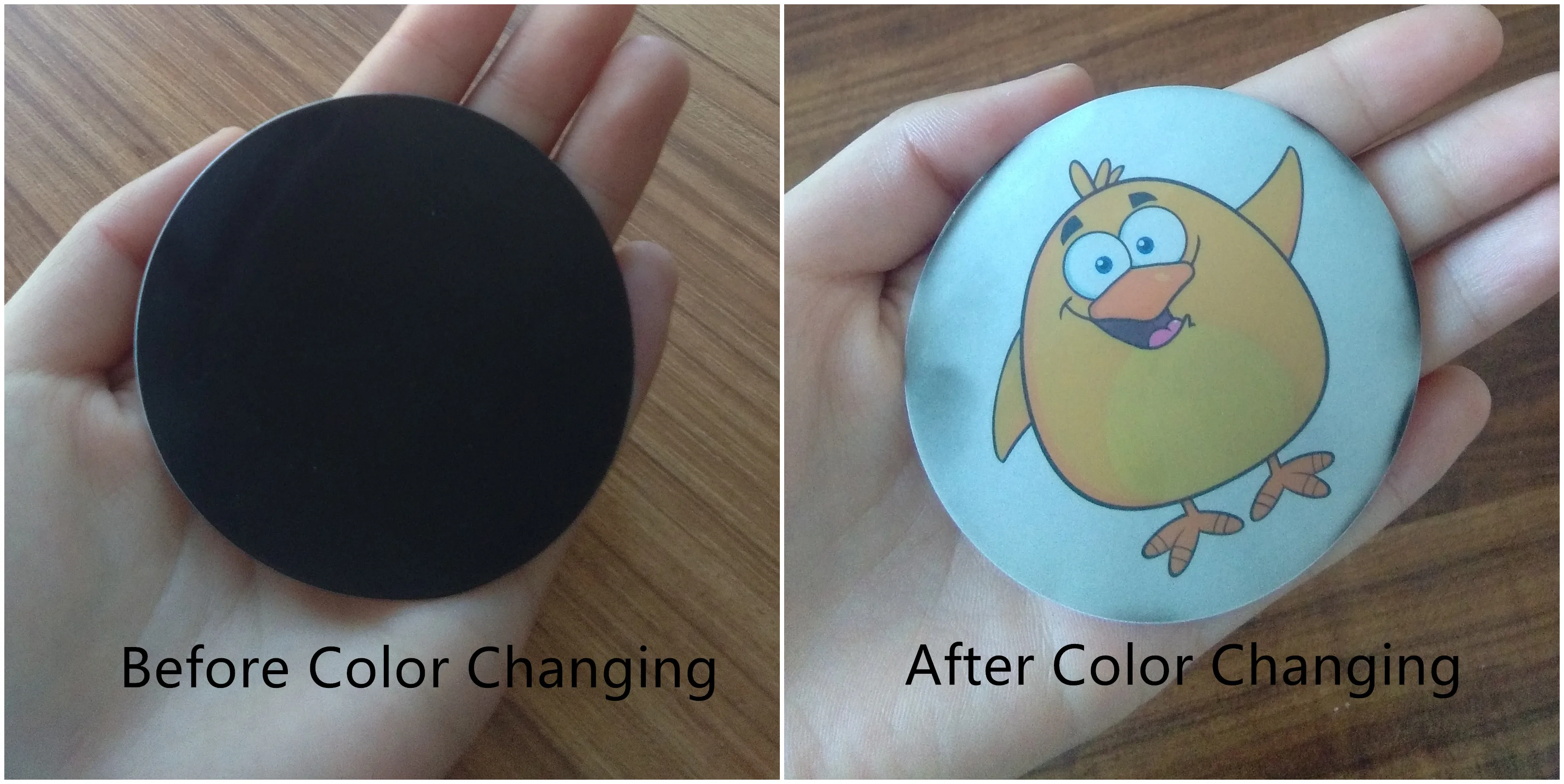 OEM Cartoon Thermochromic Label Sticker - Color Changing