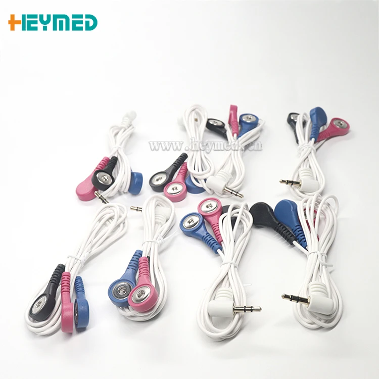 Ecg Snap Button Electrode Cable Mini Usb Male Plug To 5 Lead Female ...