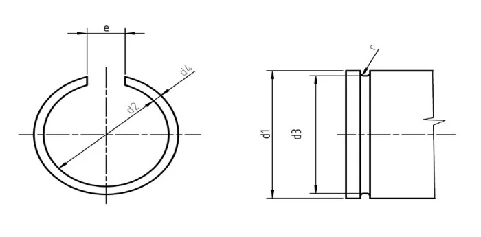 DIN7993 Spring Steel Round Wire Snap Rings - Rock Fastener