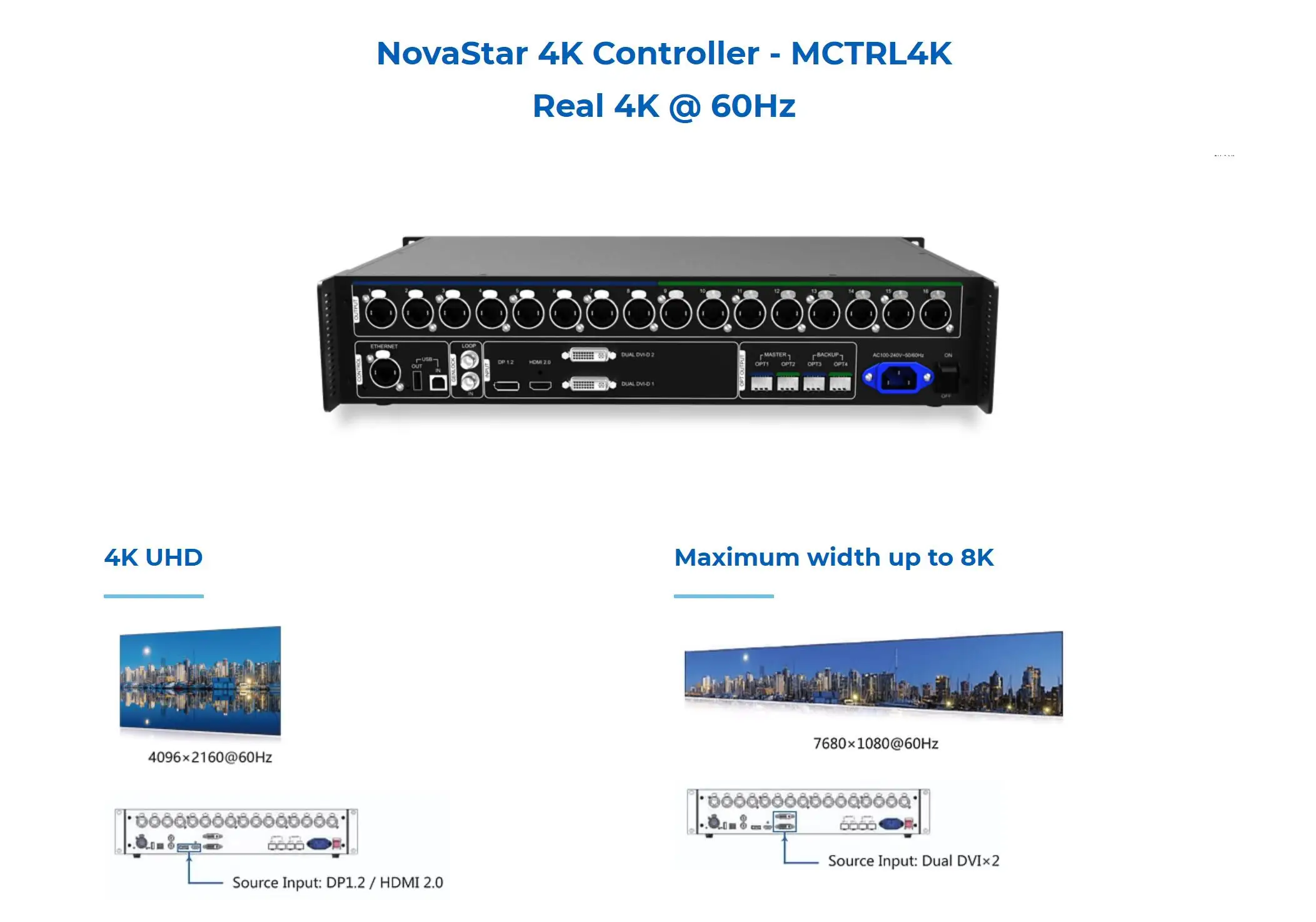 Novastar MCTRL4K - Real 60hz 4K Video Processor for Displays