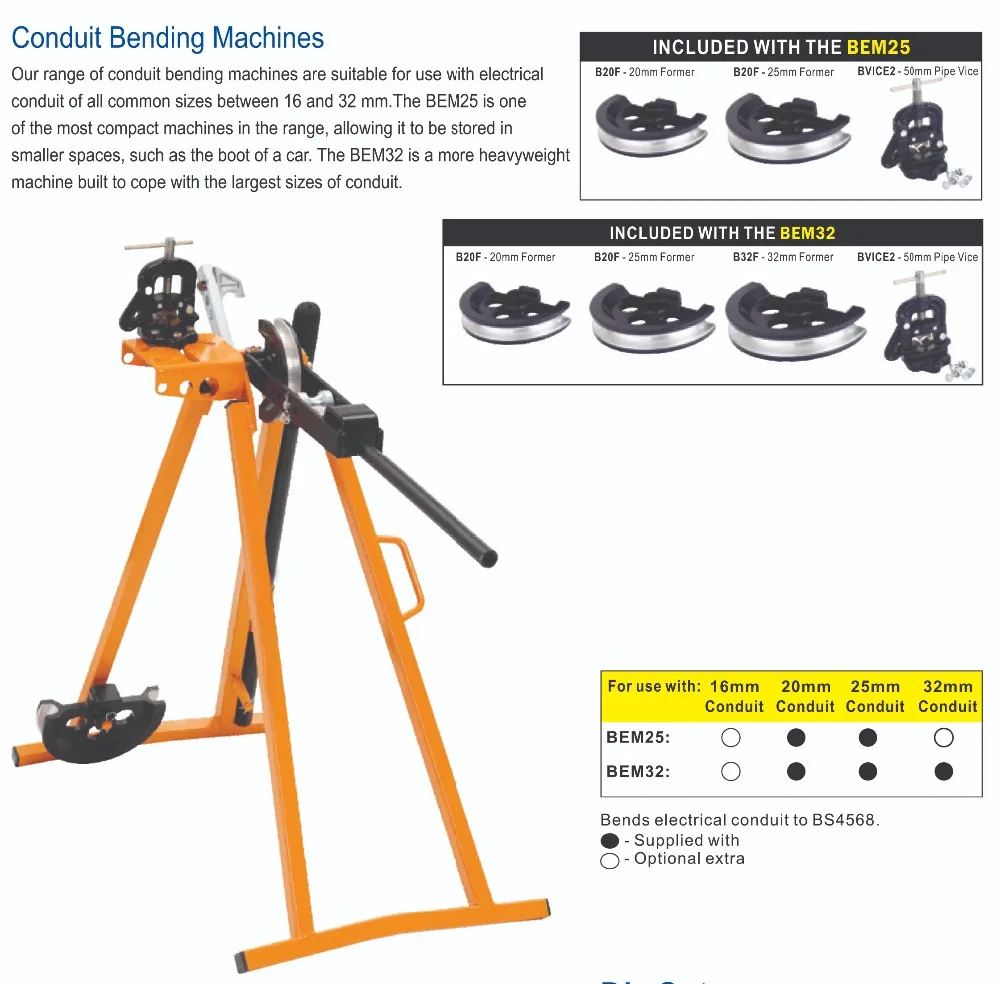 BS4568 Portable Pipe Bending Machine - Easy to Operate