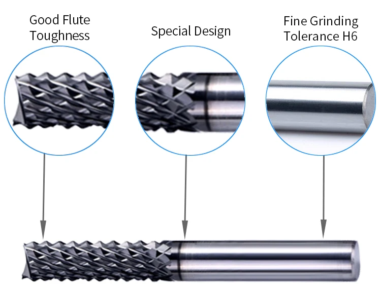Jr141 Cnc Cutting Tools Carbide Maize Type End Mill Corn Milling Cutter ...