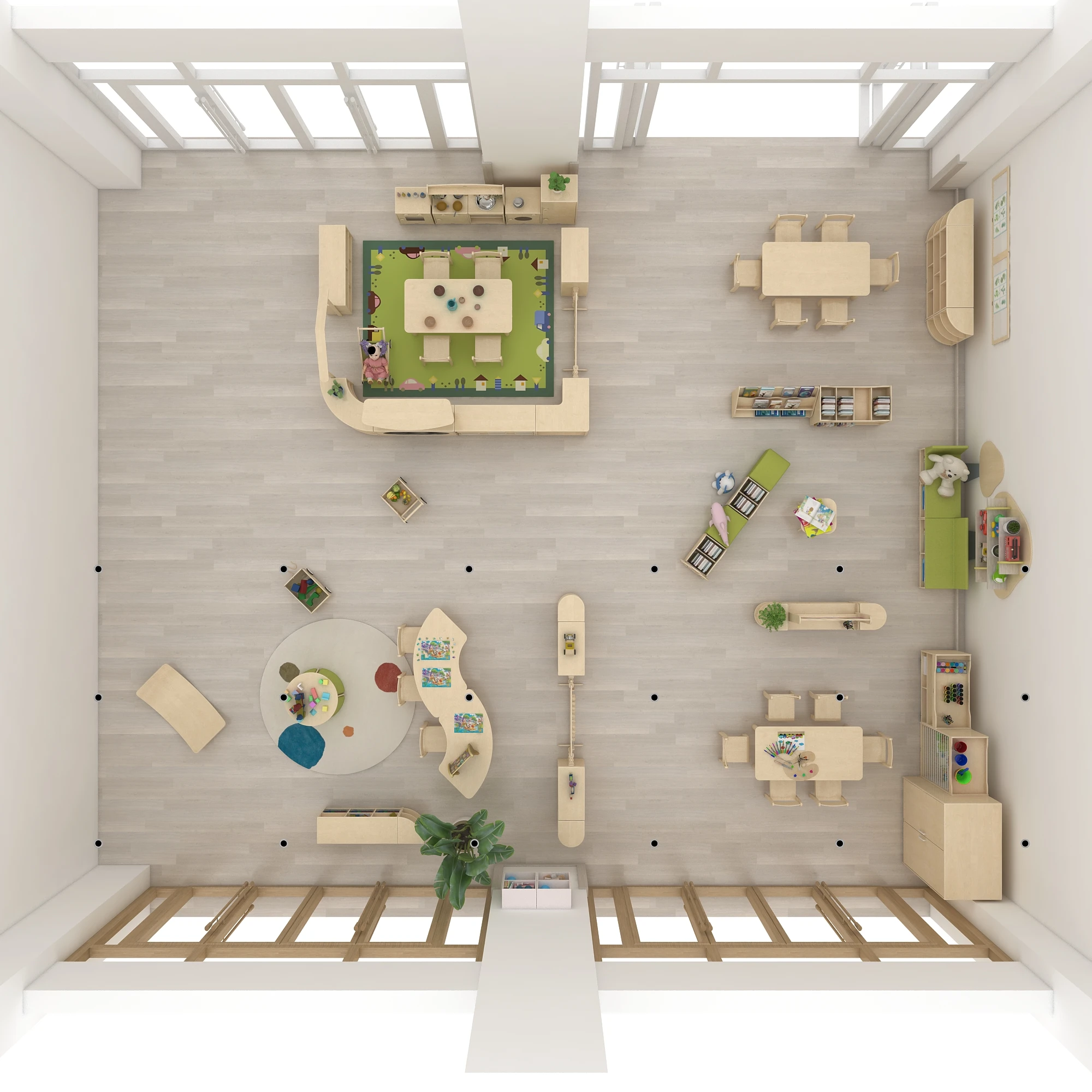 Guangzhou Factory Creche Colorful Classroom Wooden Kindergarten Kids ...