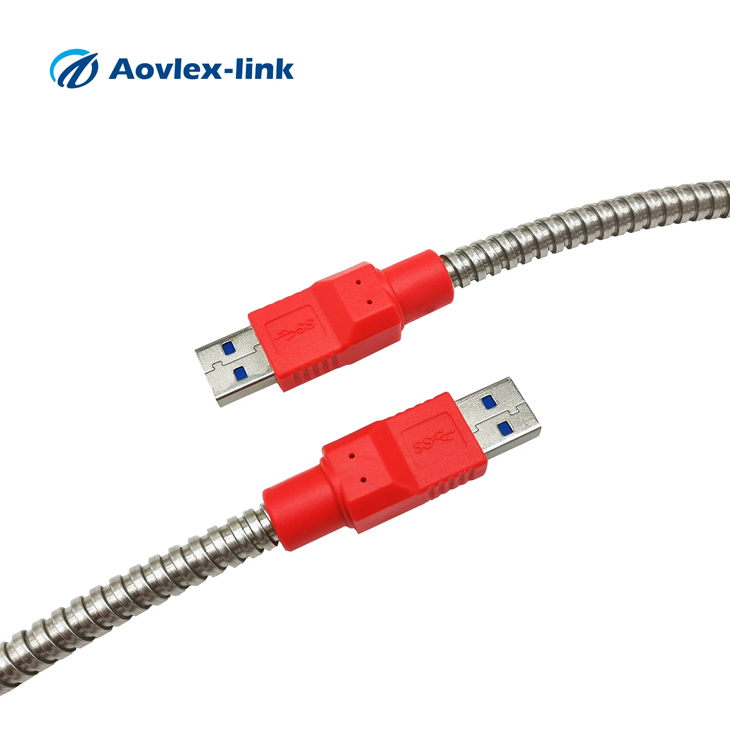 Usb 3.0 Male To Male Stainless Steel Super-flex Cord Metal Clad Armored ...