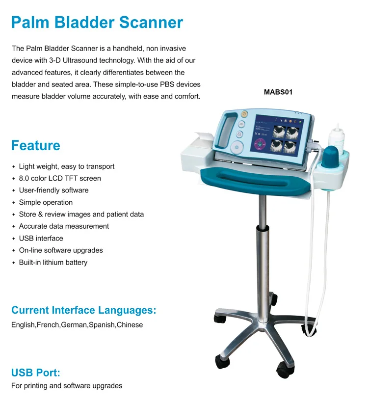 Mabs02 Touch Screen Cheap Portable Ultrasonic Bladder Scanner Price ...