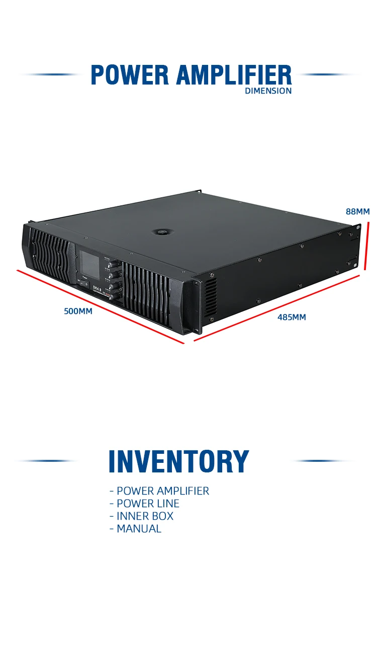 4 Channel Professional Sound Power Amplifier - 1275W*4