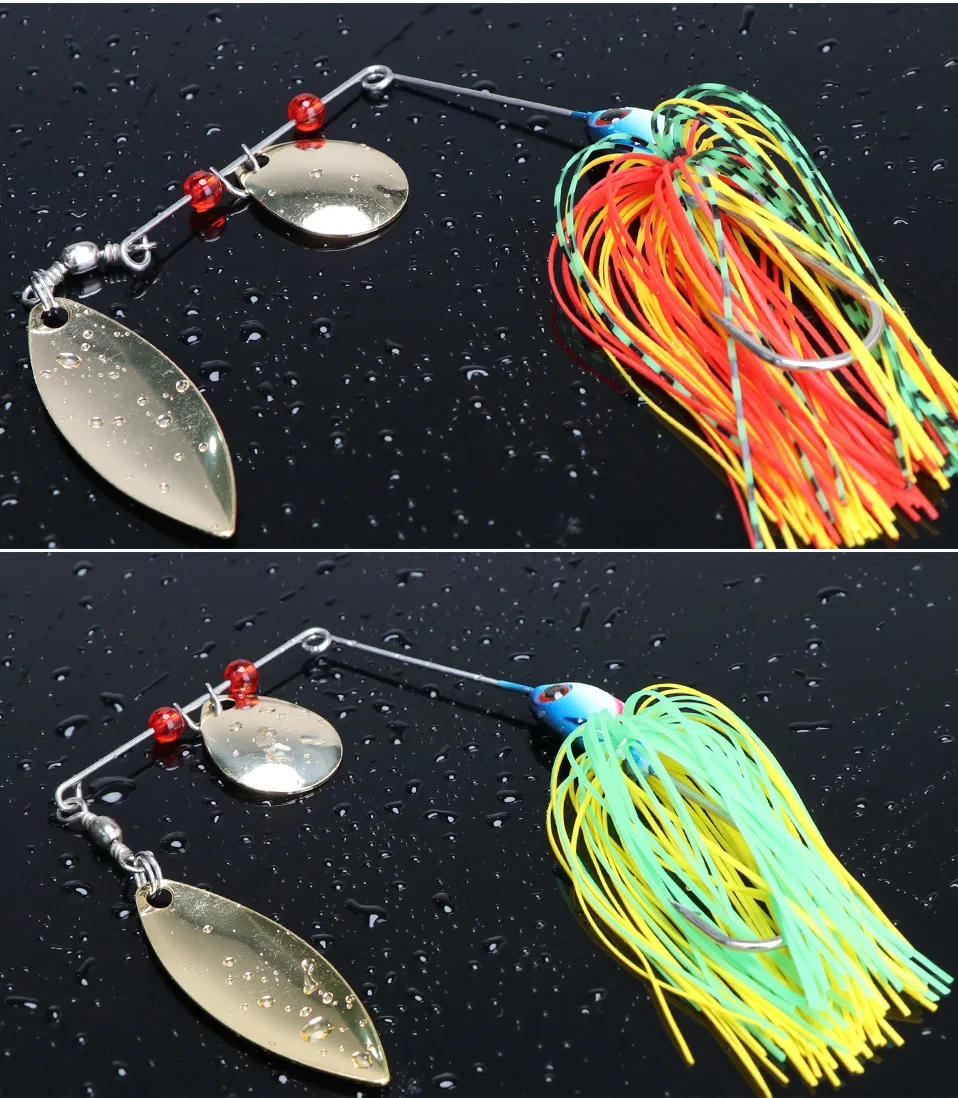 Silicon Skirts Jig Spoon Spinner Fishing Lures Buzz Baits - Buy Spinner ...