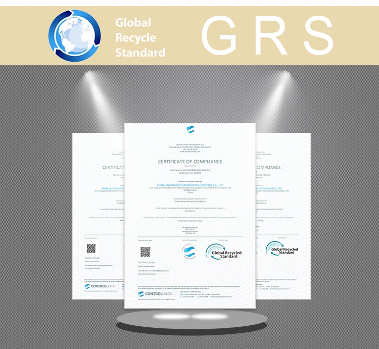 Grs Certificate Perforated Sticker Plush Toy Apparel Garment Cloth ...