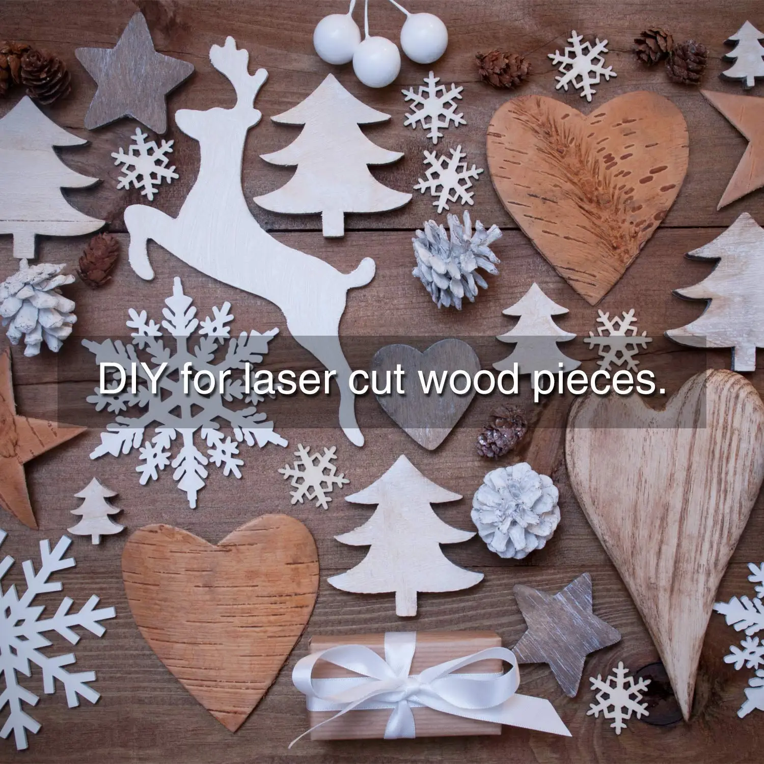 Mini Square Wood Piece Embellishments Customized Wood Square Slices For ...