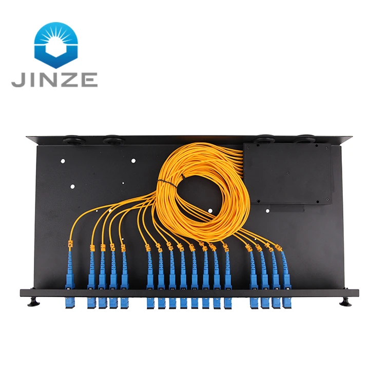 19 Inch 1U 2U Rack Mount Slide Rail Drawer Fiber Optic PLC Splitter for ...