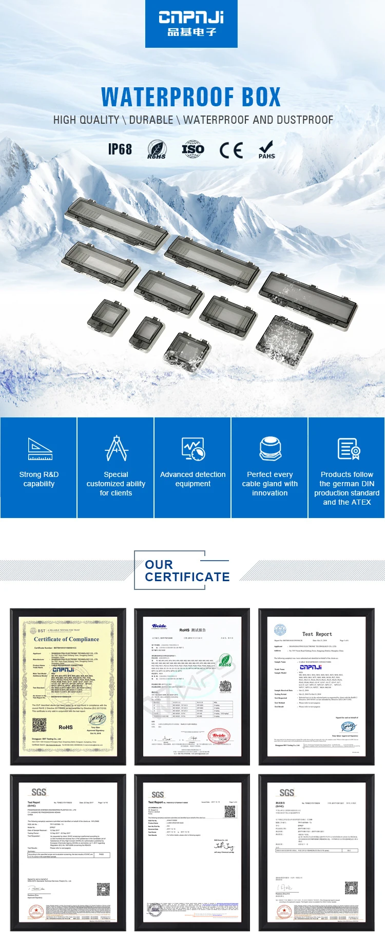 Plastic Weatherproof Ip67 12 Way Transparent Contact Protective Window ...