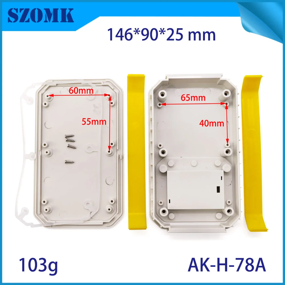 Szomk Ip54 Plastic Waterproof Handheld Enclosure With Battery Holder ...