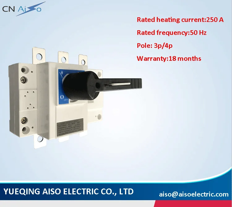 250A Three Phase Two Way Changeover Isolating Switch - Smart & Reliable