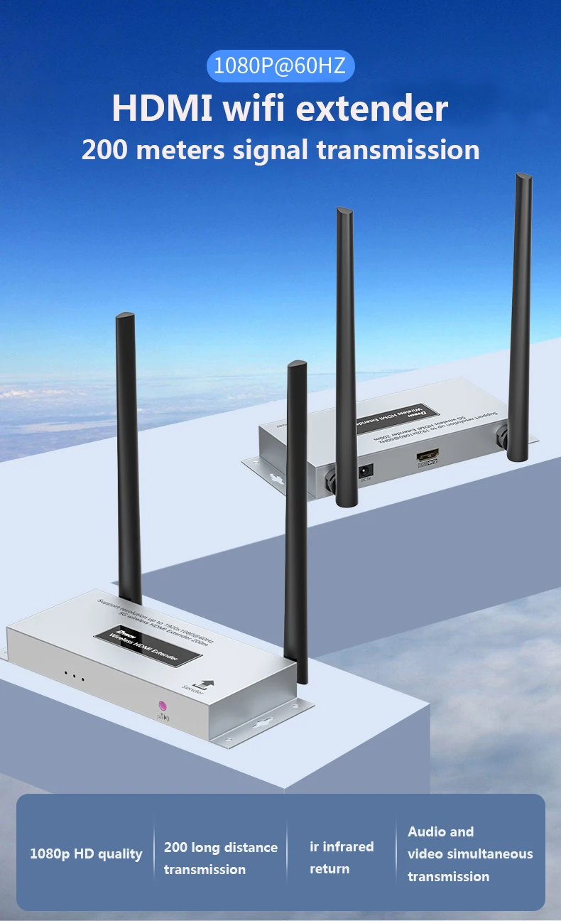 DTECH HDMI Wireless Extender - 200m Audio & Video Transmission